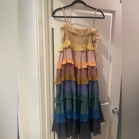 Storia | Dresses | Storia Rainbow Tiered Ruffle Dress | Poshmark